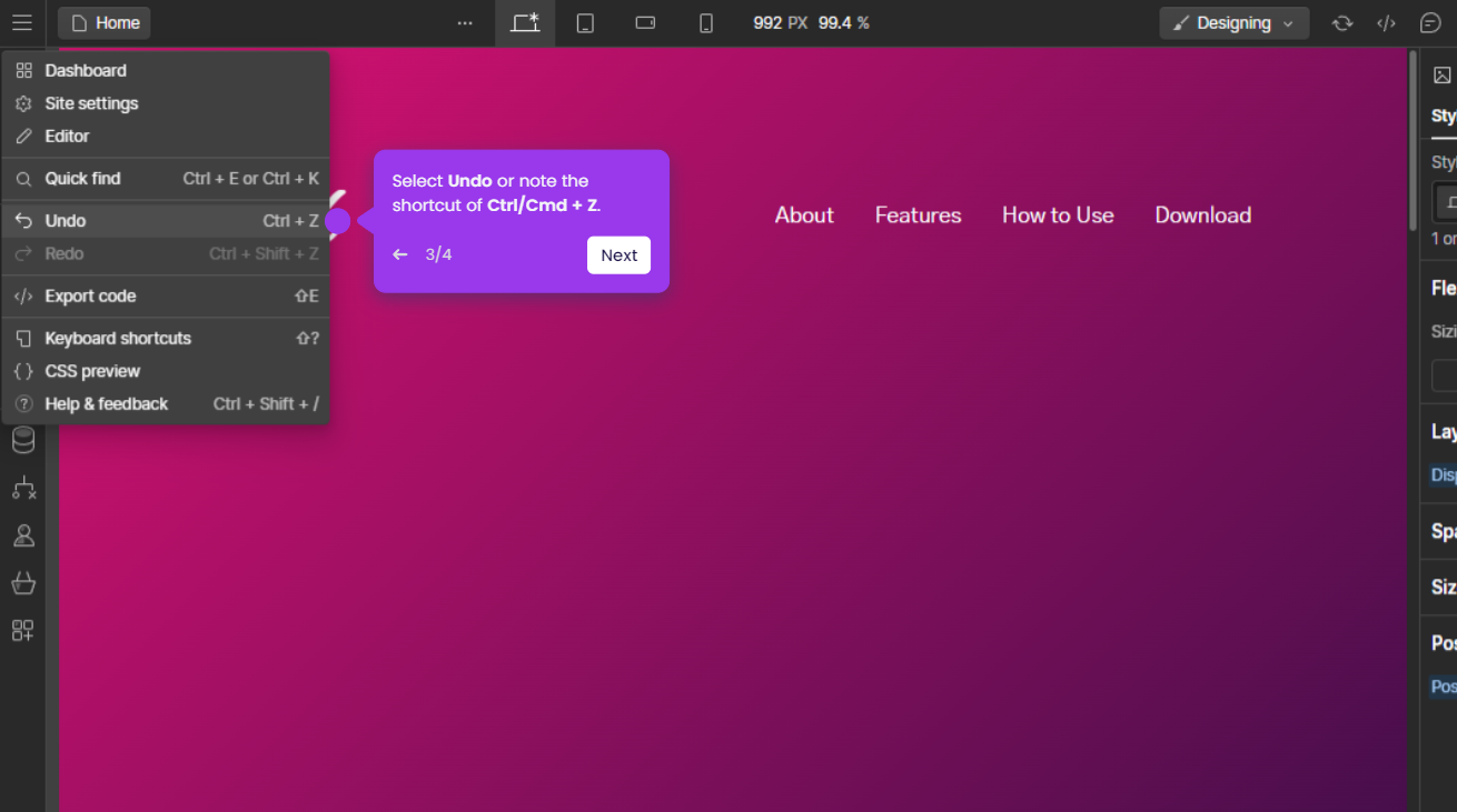 How To Undo In Webflow: 1-Min Guide